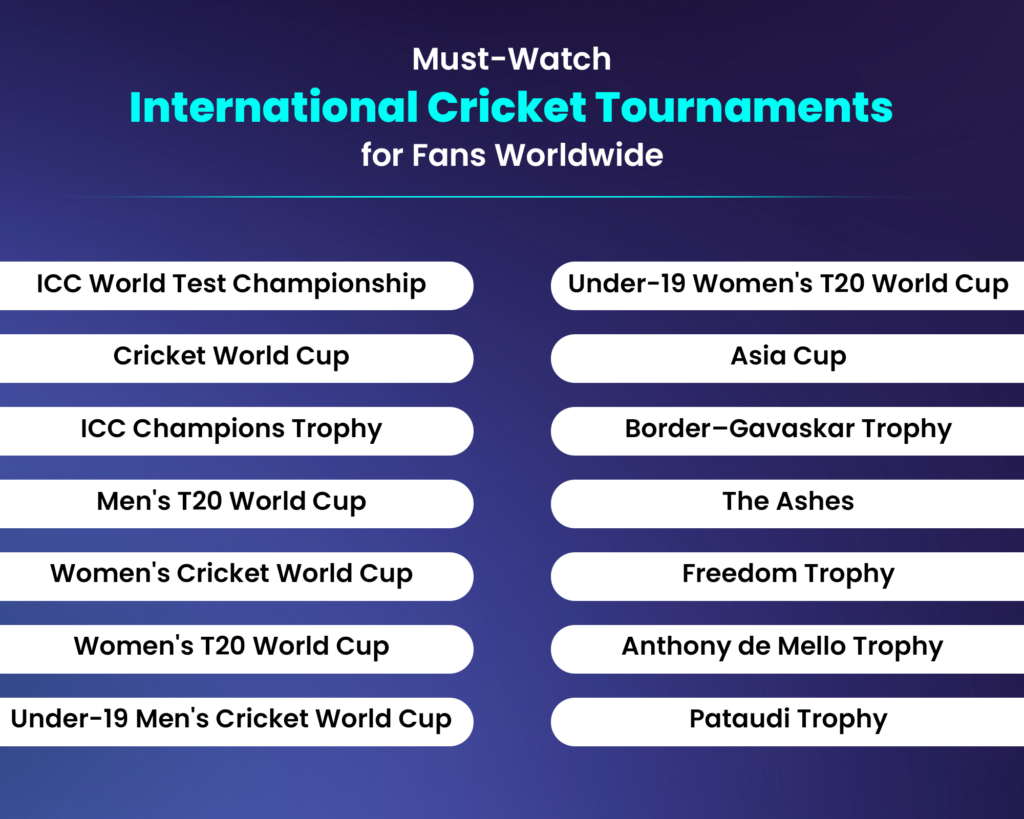 14 Best International Cricket Tournaments All Over the World