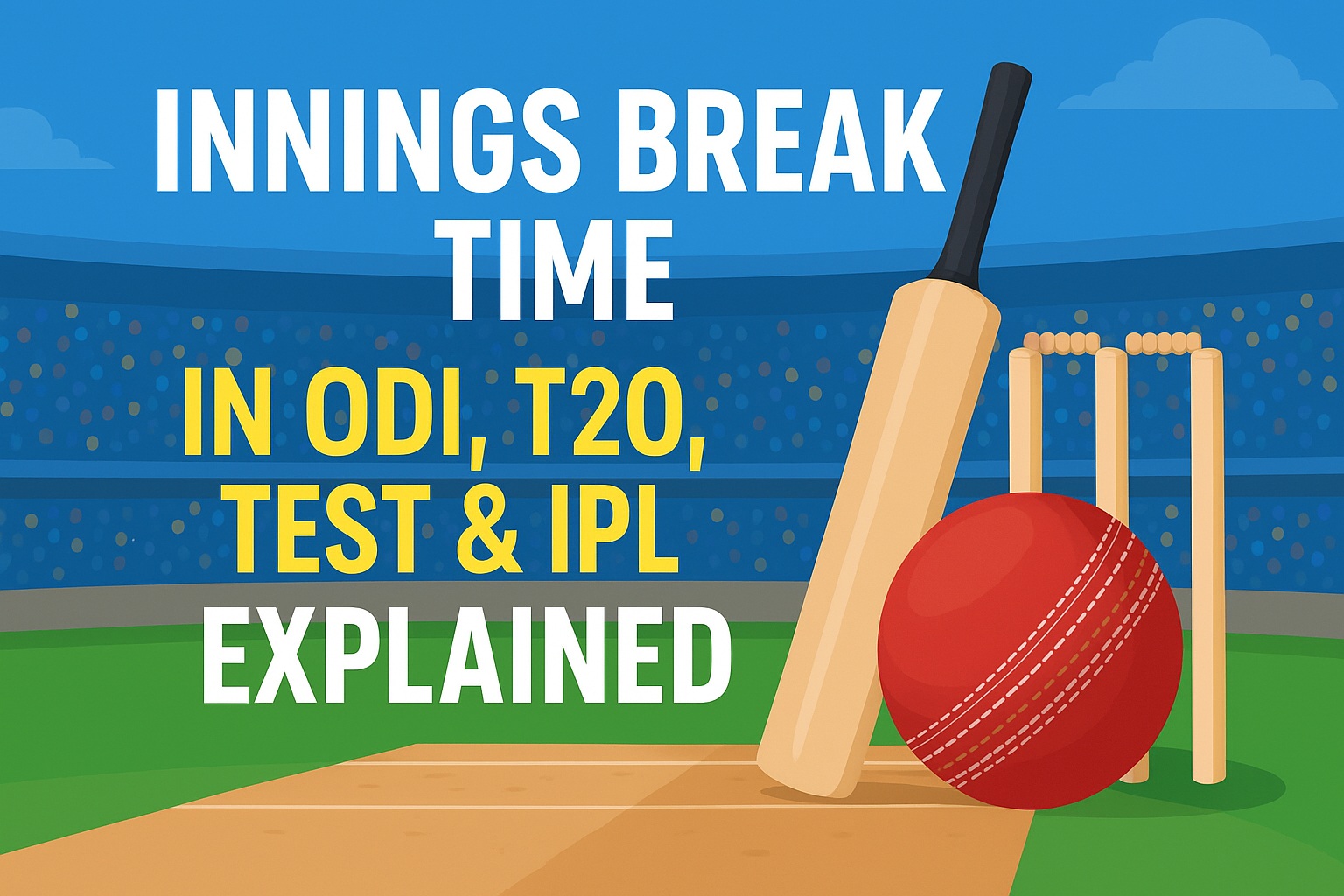 Innings Break Time in ODI, T20, Test & IPL Explained