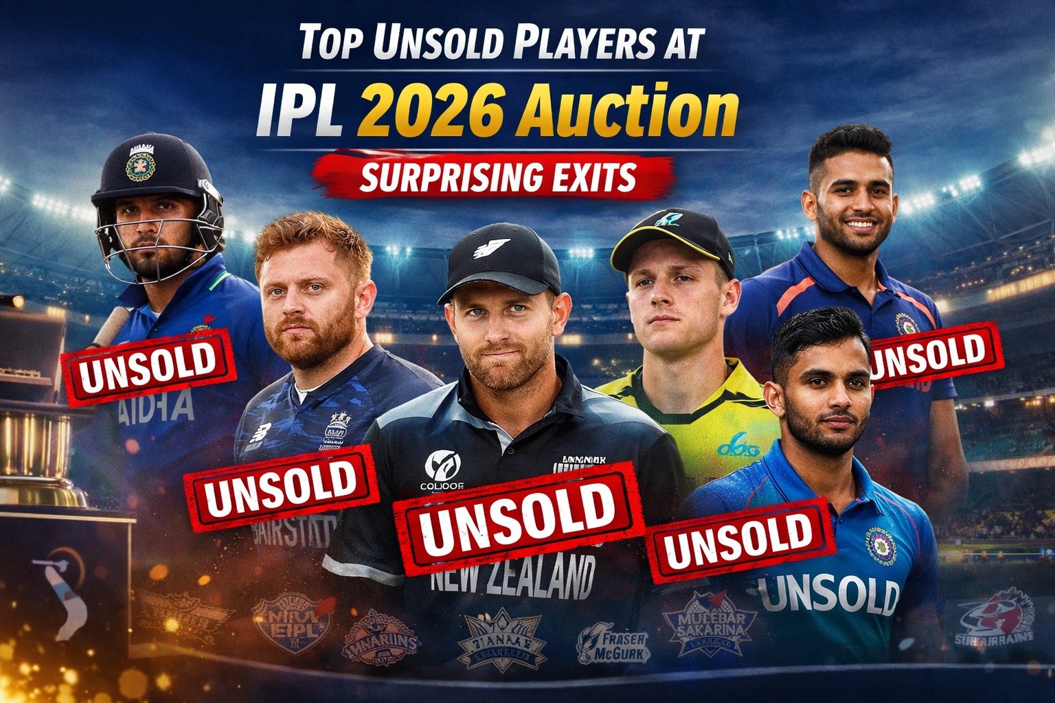 Top Unsold Players in IPL 2026 Auction: Shocking Exits